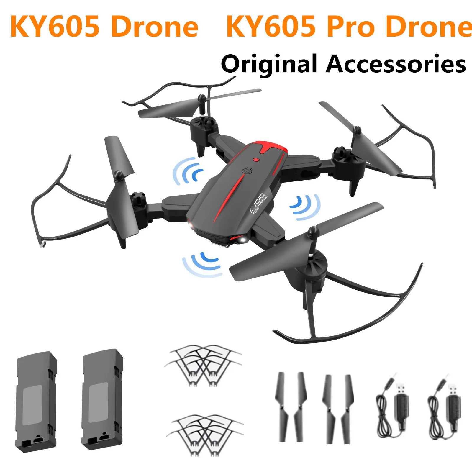 KY605-PRO-Drone-Battery-3-7V-1800mAh-Propeller-Blade-KY605-Dron-Spare ...