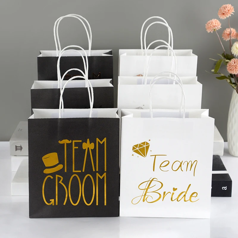Wedding Team Bride Team Groom Paper Gift Packaging Bags Wedding ...