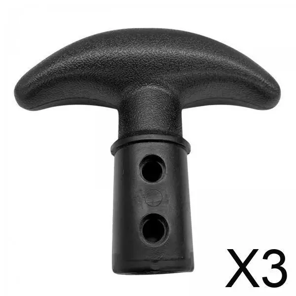 Inflatable Boat Paddle Handle Grip Accessory PVC Black T Curved Design ...