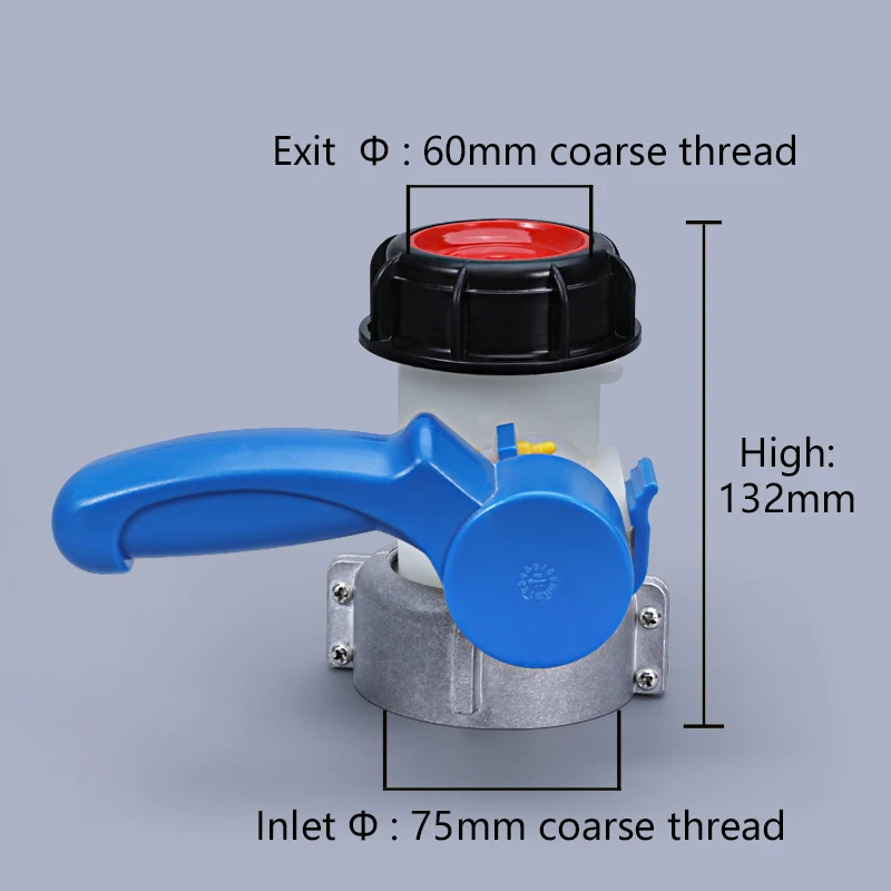 Thicken Plastic Dn50 Butterfly Valve Ibc Tank Switch Practical Tools ...