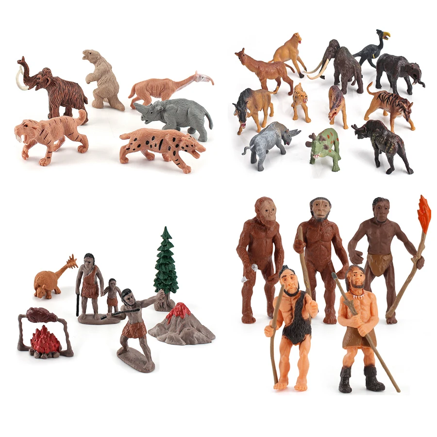 Realistic-Prehistoric-Life-Scene-Figures-Caveman-Cavewoman-Family ...