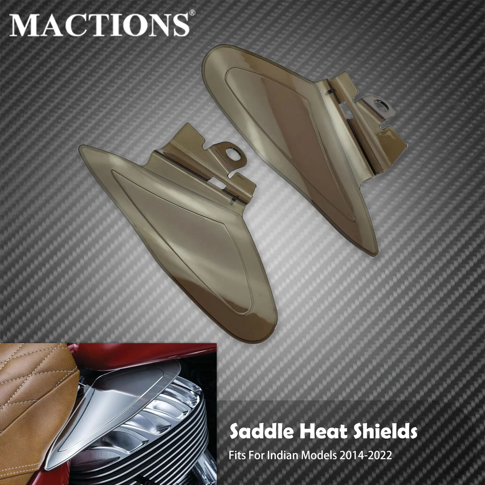 Motorcycle Smoke Reflective Saddle Heat Shields Air Deflector For ...