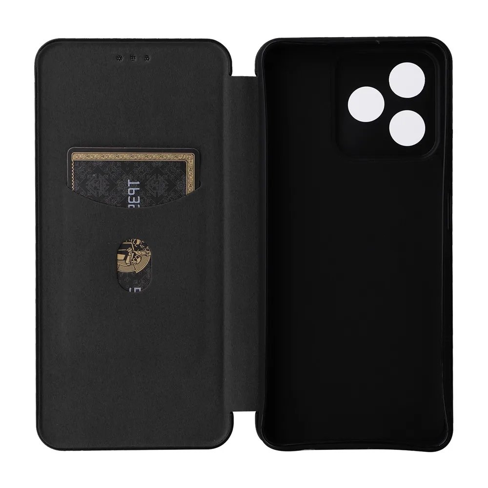 Fashion Flip Carbon ShockProof Magnetic Leather Cover OPPO Realme Note ...