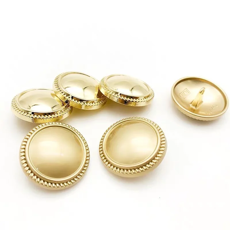 10pcs 15/18/20/25mm Metallic Shank Round Buttons For Shirts Jeans Coats ...