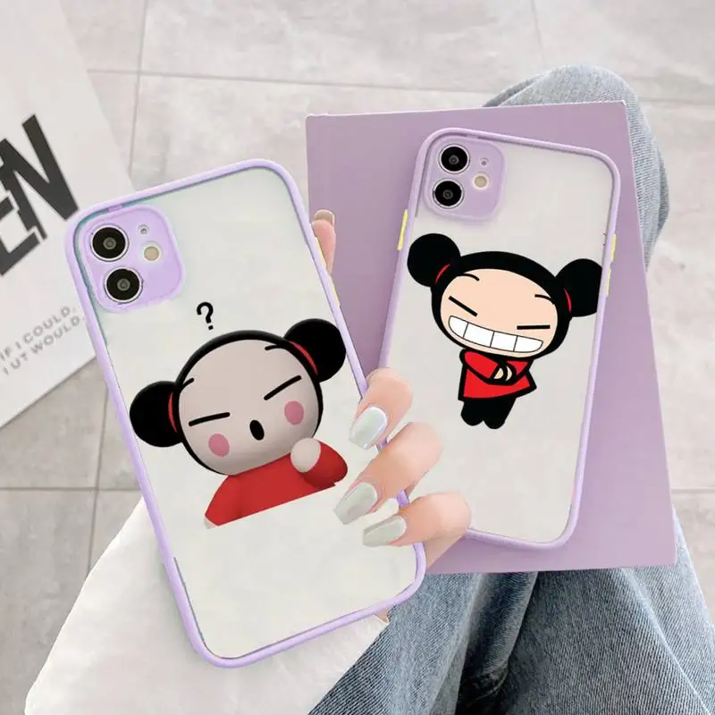 Pucca-Garru-funda-de-tel-fono-de-mu-eca-de-dibujos-animados-mate ...