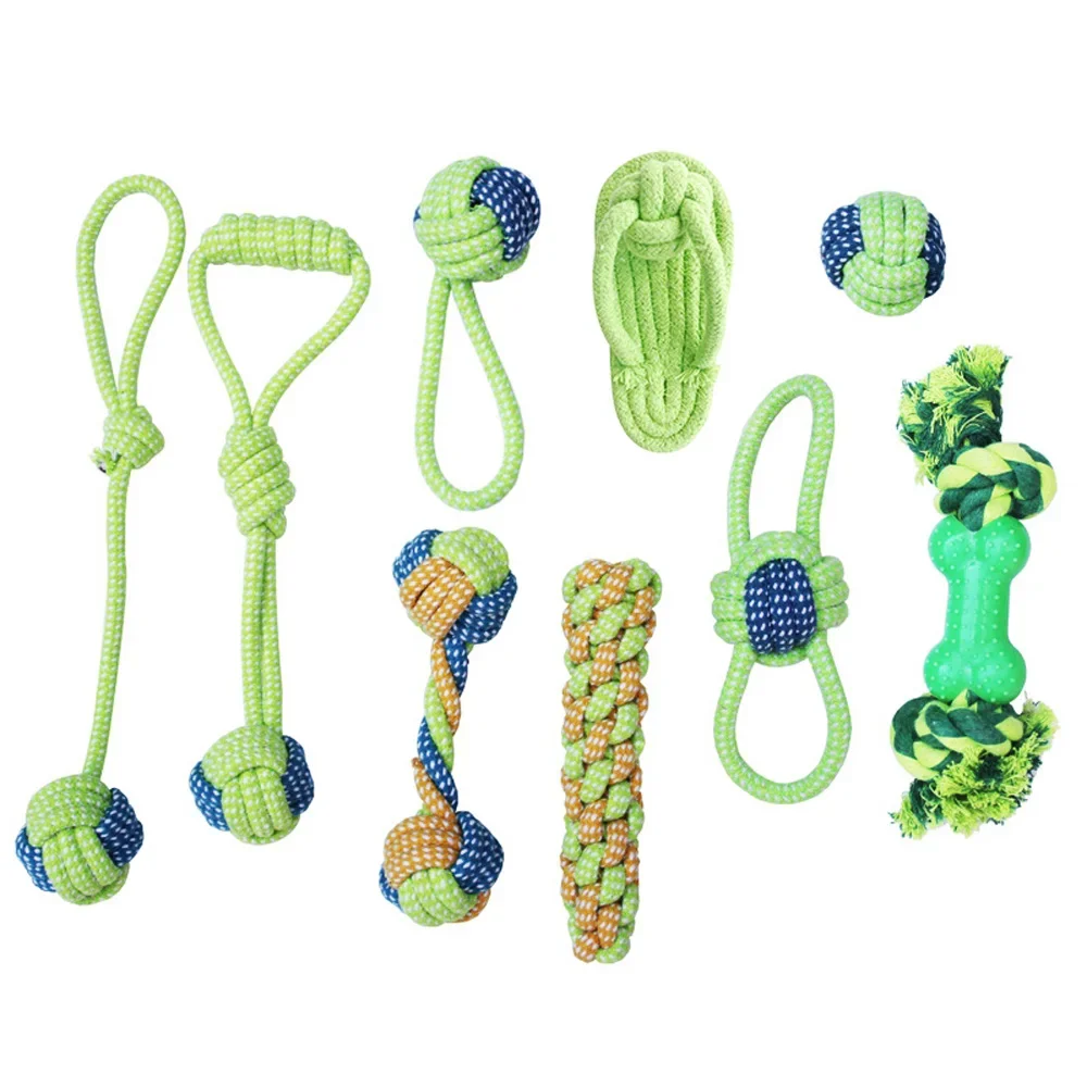 Pet-Dog-Bite-Rope-Toy-Puppy-Chew-Toy-Bite-Resistant-Rope-Knot-Teeth ...