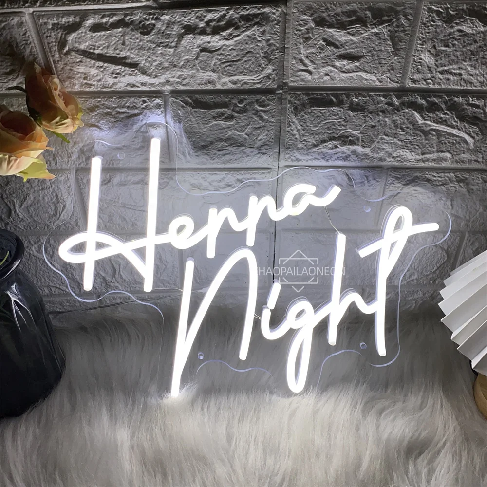 Henna-Night-Neon-Led-Signs-Wall-Hanging-Home-Room-Decor-LED-Neon-Lights ...