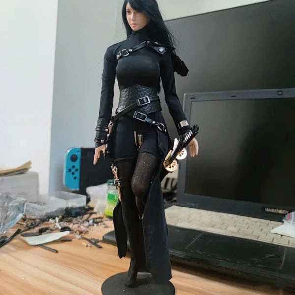 1-6-Scale-female-dolls-clothes-black-tights-weapon-fit-12-action-figure ...