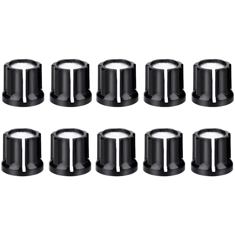 10Pcs Black Potentiometer Control Knob Volume Audio Control Knobs ...