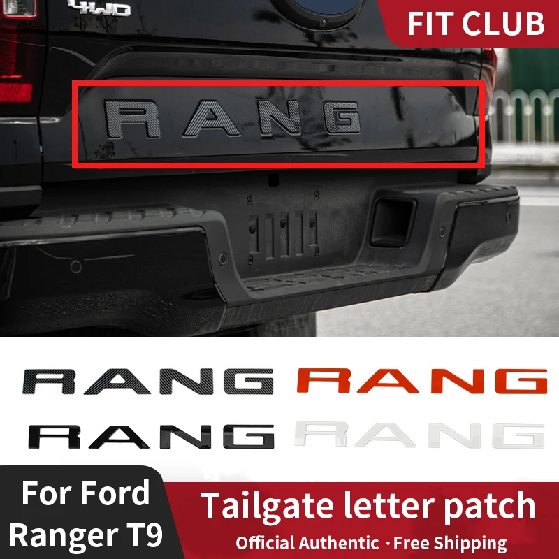 ABS-tailgate-letter-patch-For-Ford-Ranger-T9-2022-2023-Wildtrak-Sport ...