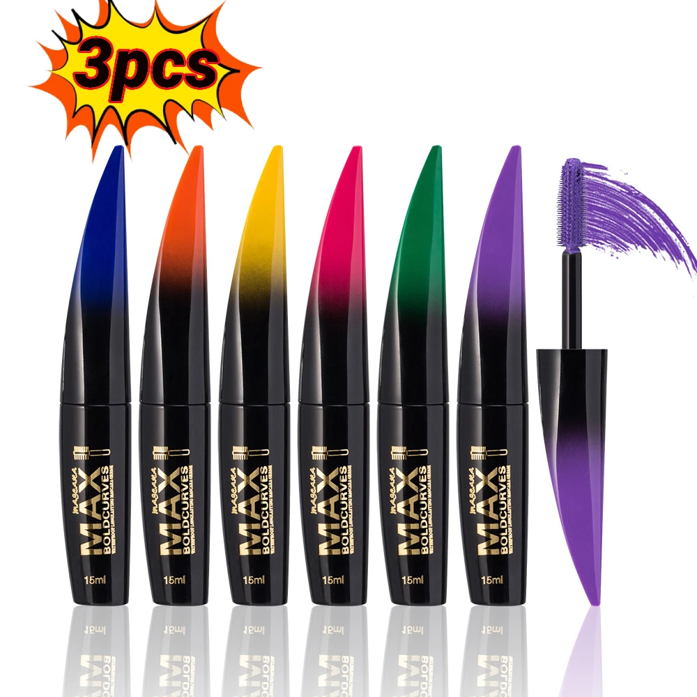 Colorful-Mascara-Eye-Lashes-Thick-Curl-Lengthening-Eyelashes-Waterproof ...