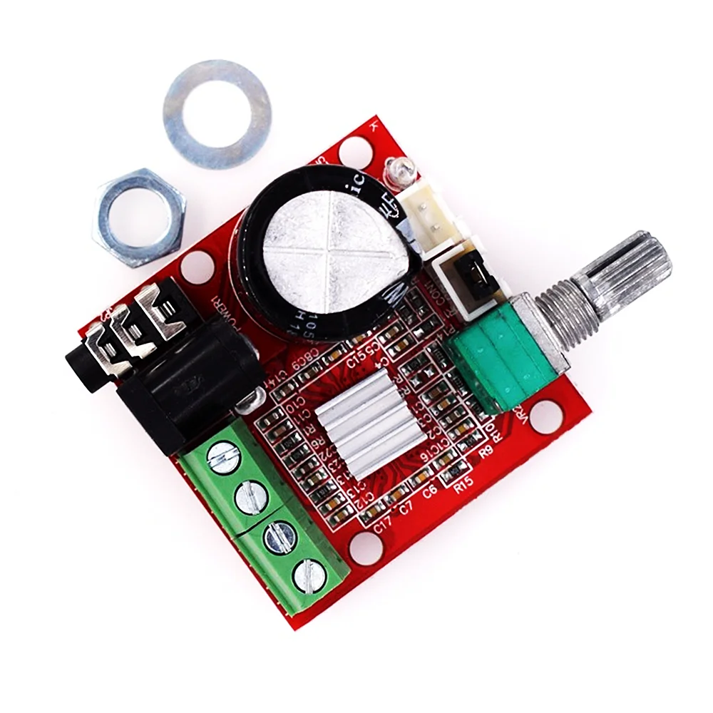 12V Mini Hi-Fi PAM8610 Audio Stereo Amplifier Board 2X10W Dual Channel ...