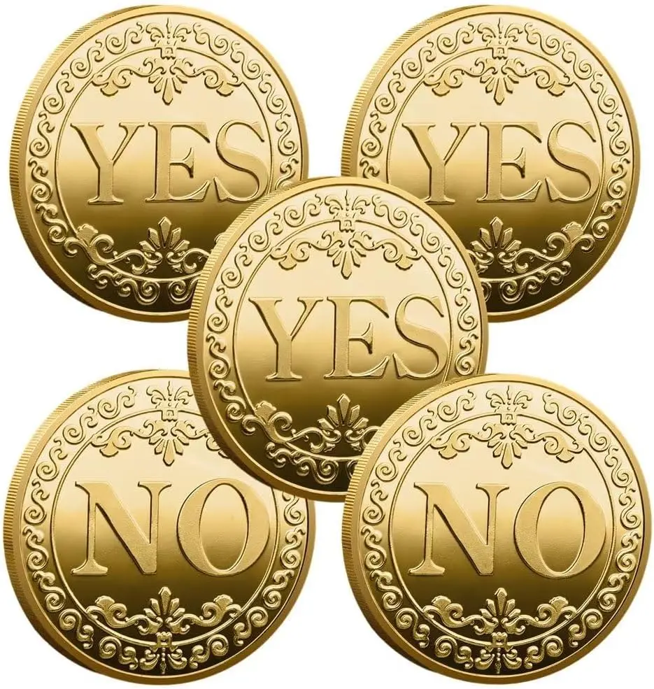 YES-NO-Decision-Coins-Magic-Coin-Collections-Good-Luck-Vintage-Antique ...