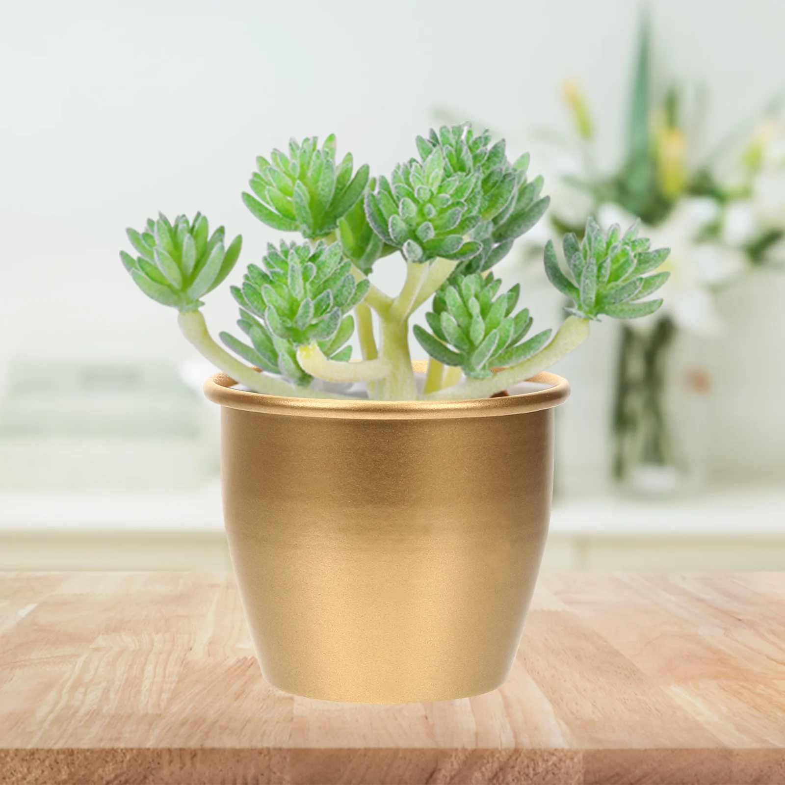 Mini-Flower-Pot-Gold-Planters-for-Indoor-Plants-Air-Holder-Succulent ...