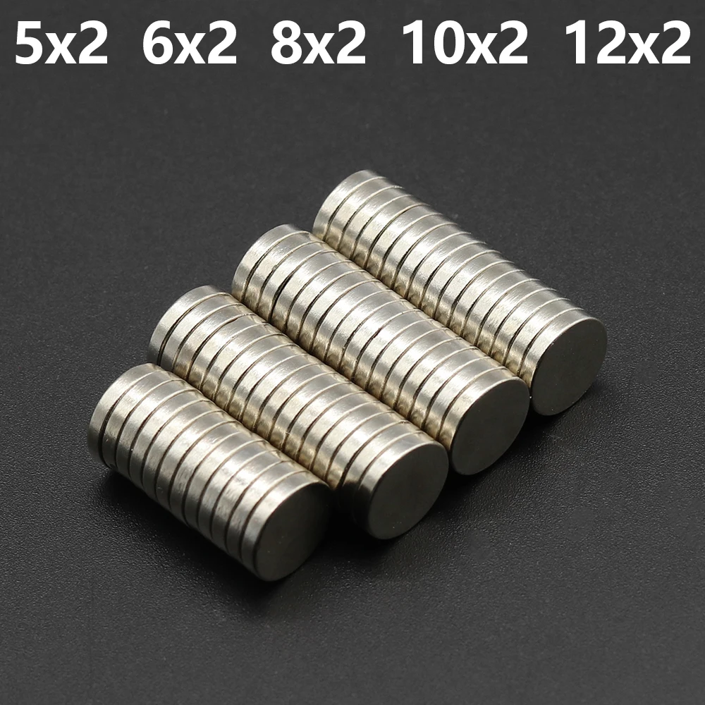 Round-Magnet-5x2-6x2-8x2-10x2-12x2-Neodymium-N35-Permanent-NdFeB-Super ...