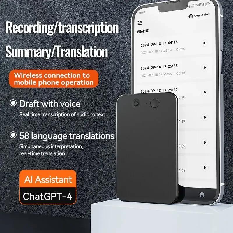New8-128GB-AI-ChatGPT-4-Intelligent-Voice-Recorder-Audio-App-Phone-Call ...