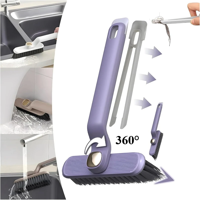 360° Multi-Function Rotating Crevice Cleaning Brush Hand-held Corners ...