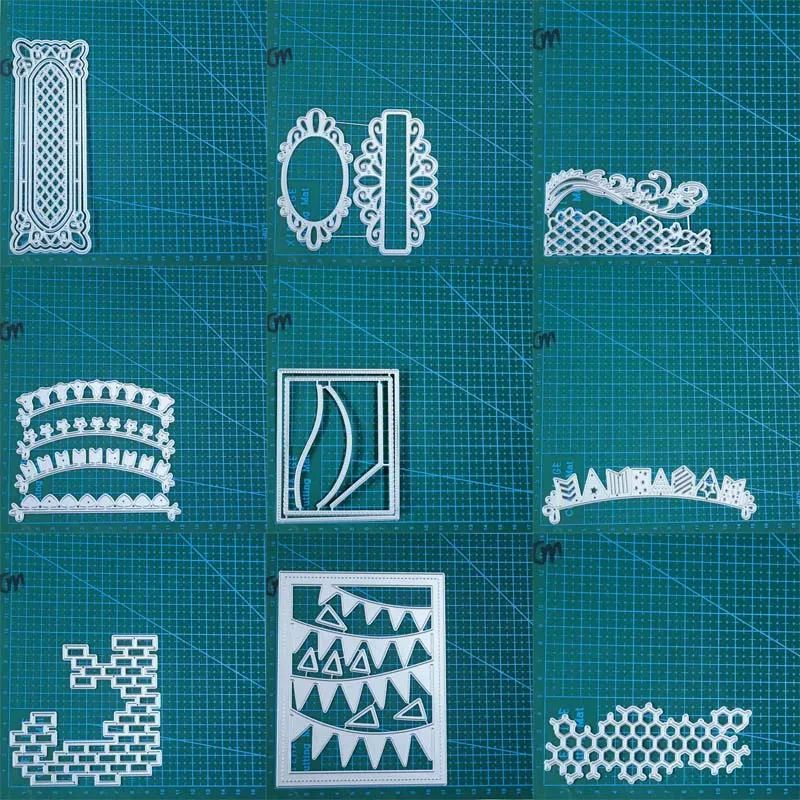 grid frame background banner metal cutting dies mold Scrapbooking paper ...