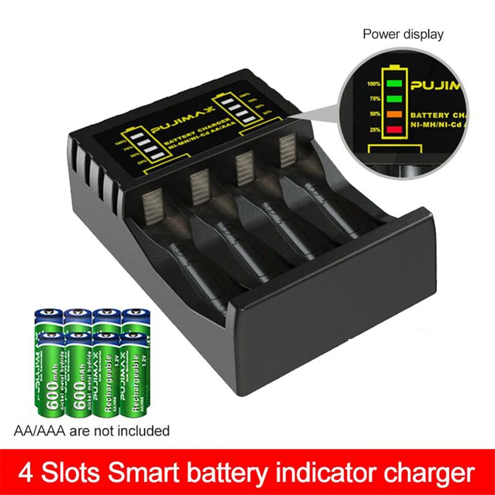 New-4-Slot-Fast-Smart-Electronic-Charger-Li-Ion-Battery-Usb-Independent ...