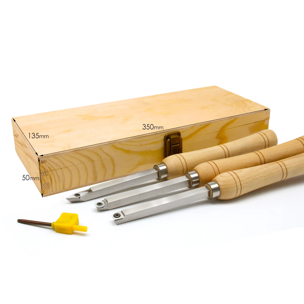 Carbide Woodturning Tool 3 In1 Combo Wood Turning Gouge Chisel Set With ...