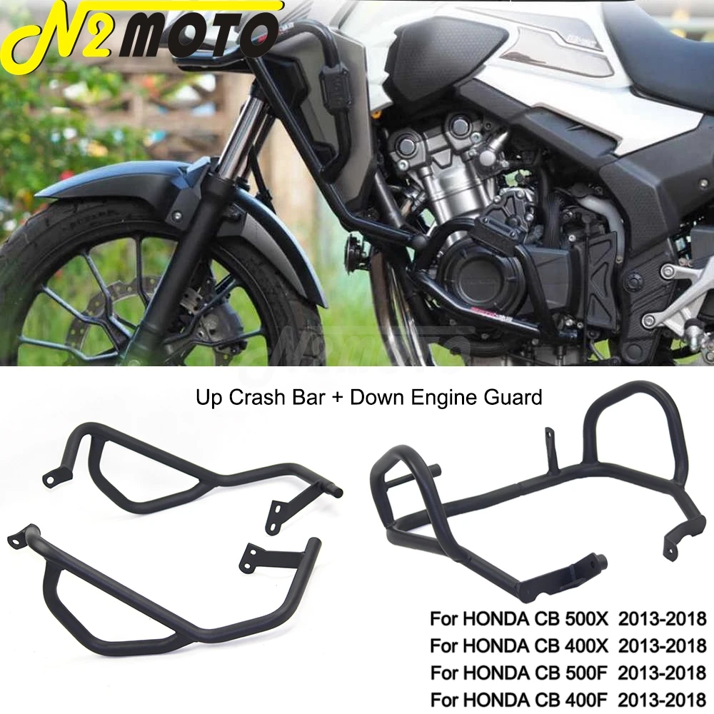 For Honda CB500X CB400X CB500F CB400F Black Motorcycle Engine Guard ...
