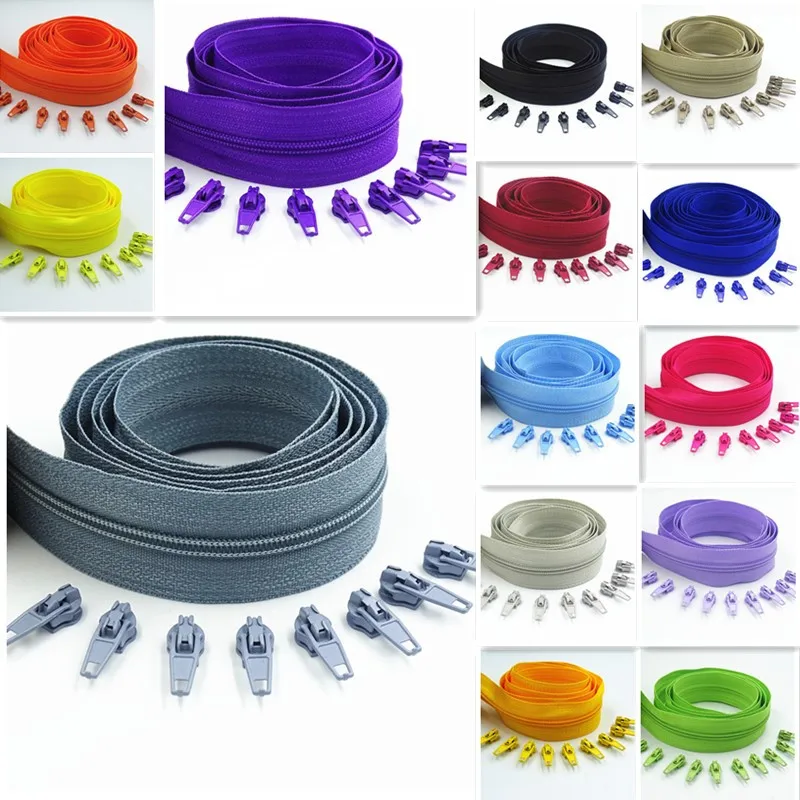 5-Meters-5-4Yard-3-20-Colors-Nylon-Coil-Zippers-with-10pcs-Auto-lock ...