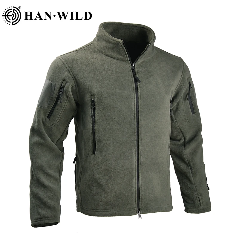 HAN-WILD-Full-Zip-Up-Tactical-Jackets-Man-Fleece-Thermal-Warm-Work ...