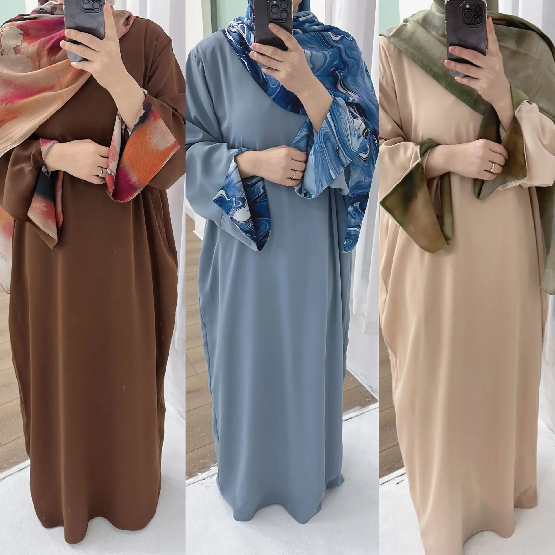 Women's Dresses Modest Islamic Clothing 2025 Eid Ramadan New Nida Abaya ...
