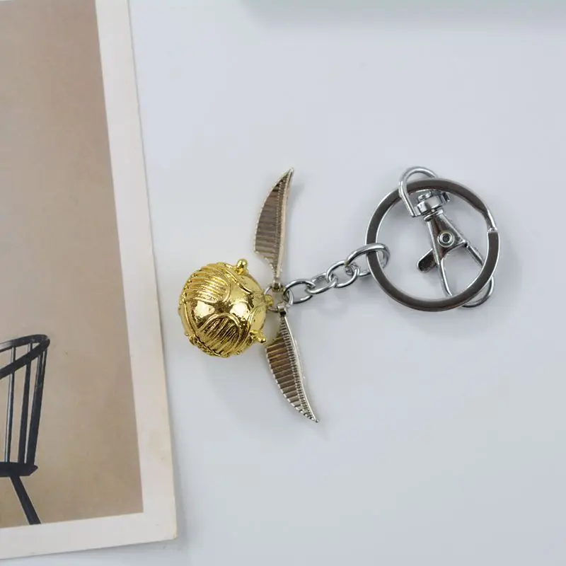 New Harried Potter Golden Snitch Keychain Pendant Alloy Keyring Toy ...