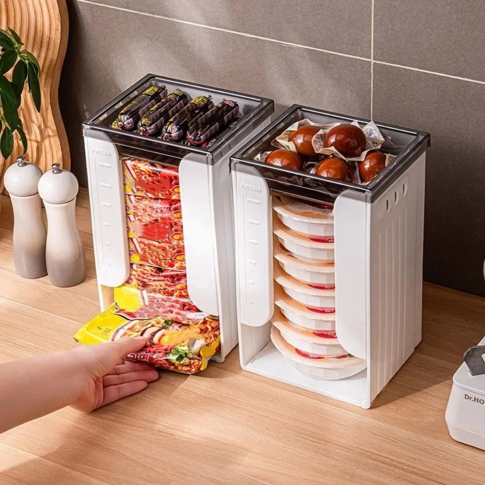 Large Capacity Instant Noodles Storage Box Folding Plastic Korea Ramen ...