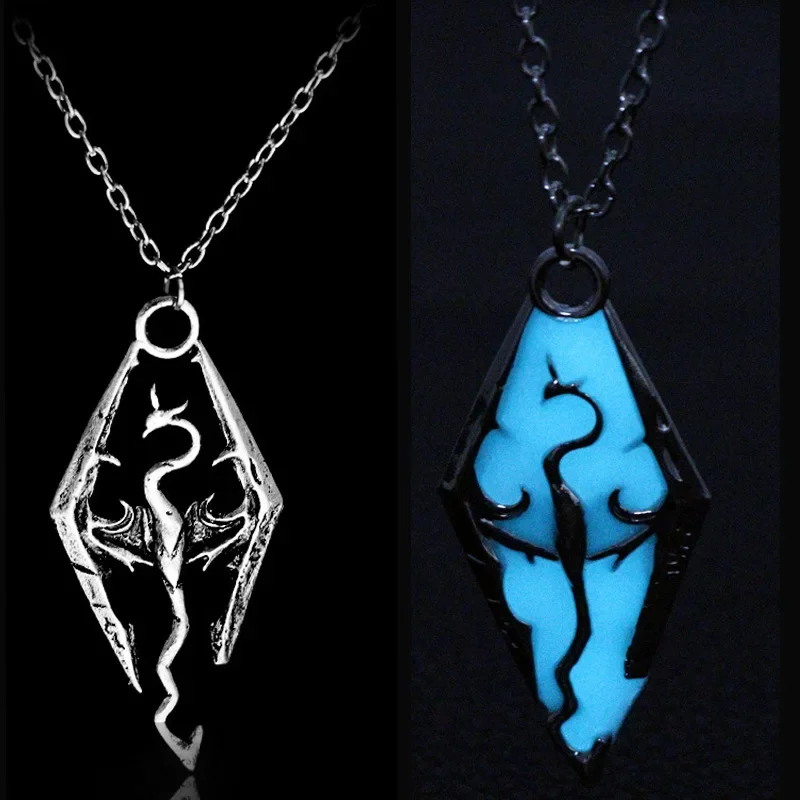 Long-Necklace-Man-Skyrim-Necklaces-Woman-Chain-Dragon-Figure-Pendant ...