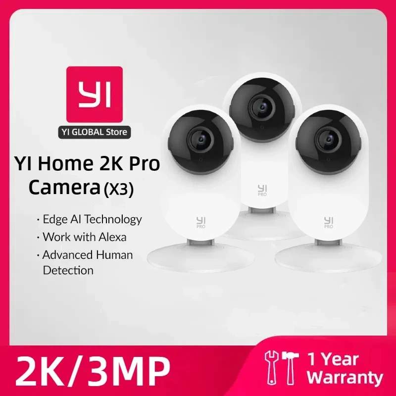 YI-Pro-3pcs-2K-3MP-Wifi-Home-Camera-Kit-Smart-Video-with-Motion ...