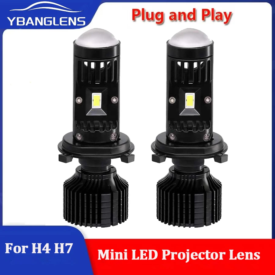 H4 H7 LED Projector Turbo Fan Car Headlight Mini Lens Y10pro Bulb ...