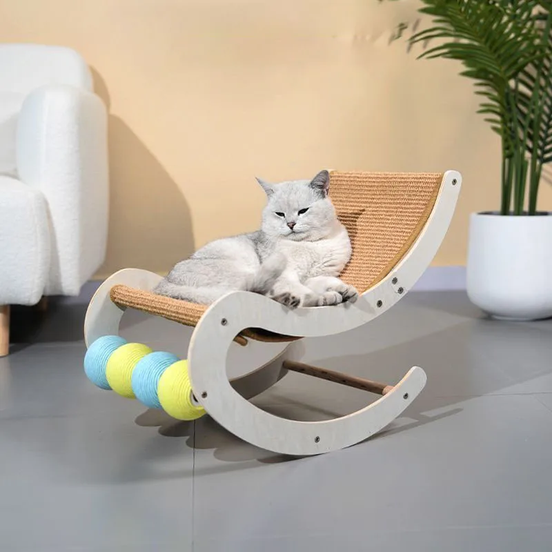 Cat-Rocking-Chair-with-Paper-Rope-Ball-Toy-Pet-Rocking-Bed-Mat ...