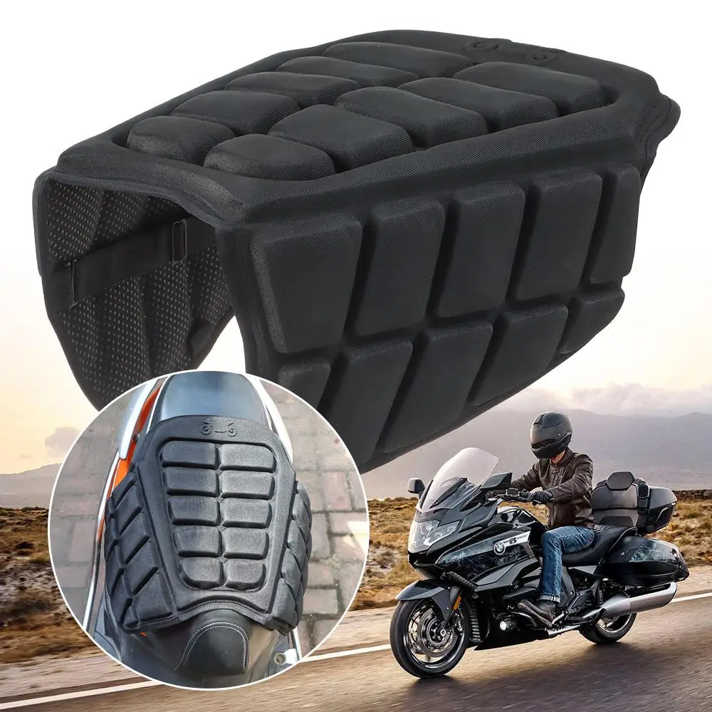 Universal-Motorcycle-3D-Air-Comfort-Gel-Seat-Cushion-Pad-Cover-Pressure ...