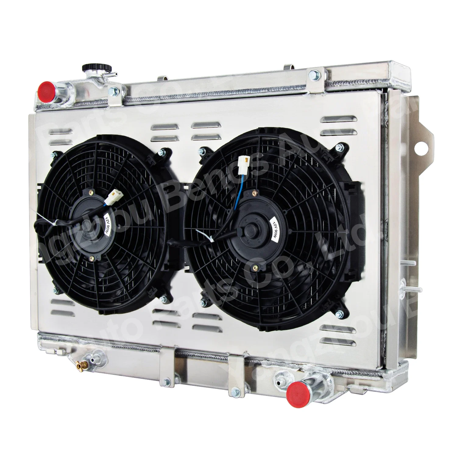 AA5052 Aluminum 4 Row Radiator Shroud Fan For Toyota Land cruiser 80 ...
