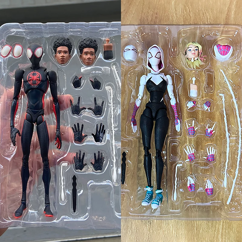 Figuras de acción SHF Miles Morales Gwen Stacy, Spiderman Across the ...