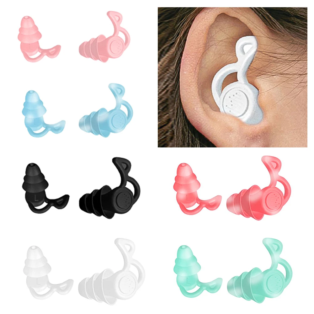 Silicone-Anti-Noise-Earplugs-3-Layers-Noise-Reduction-Sleep-Ear ...
