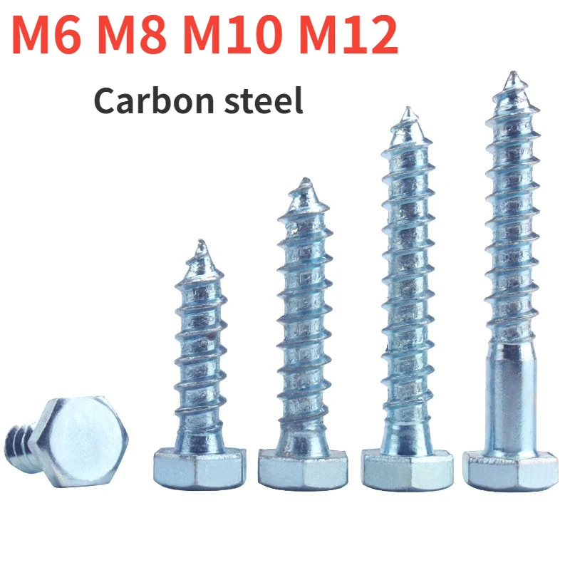 M6-M8-M10-M12-Galvanized-External-Hexagon-Hex-Cap-Head-Self-Tapping ...