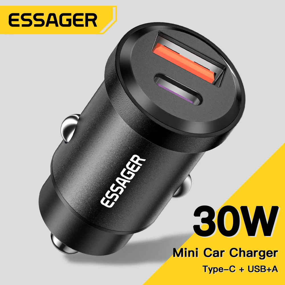 Essager 30w Usb Car Charger Quick Charge Qc 3.0 Pd 3.0 For Iphone 12 13 ...