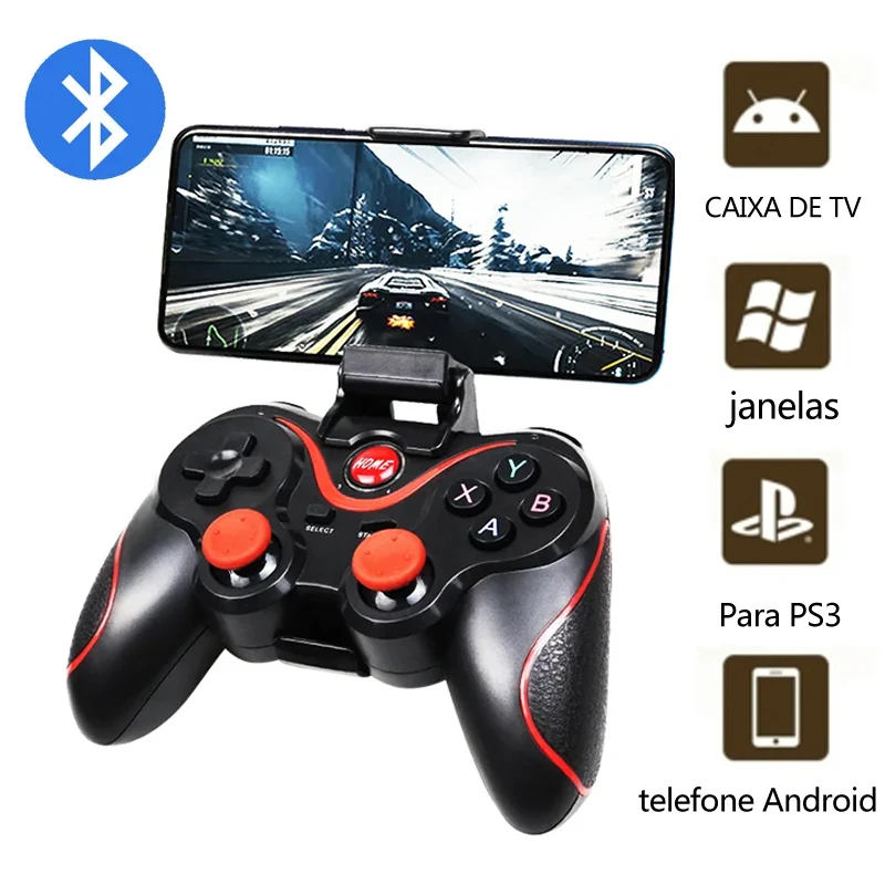 Terios t3 x3 suporte bluetooth gamepad joystick para pc/ps3/ios ...