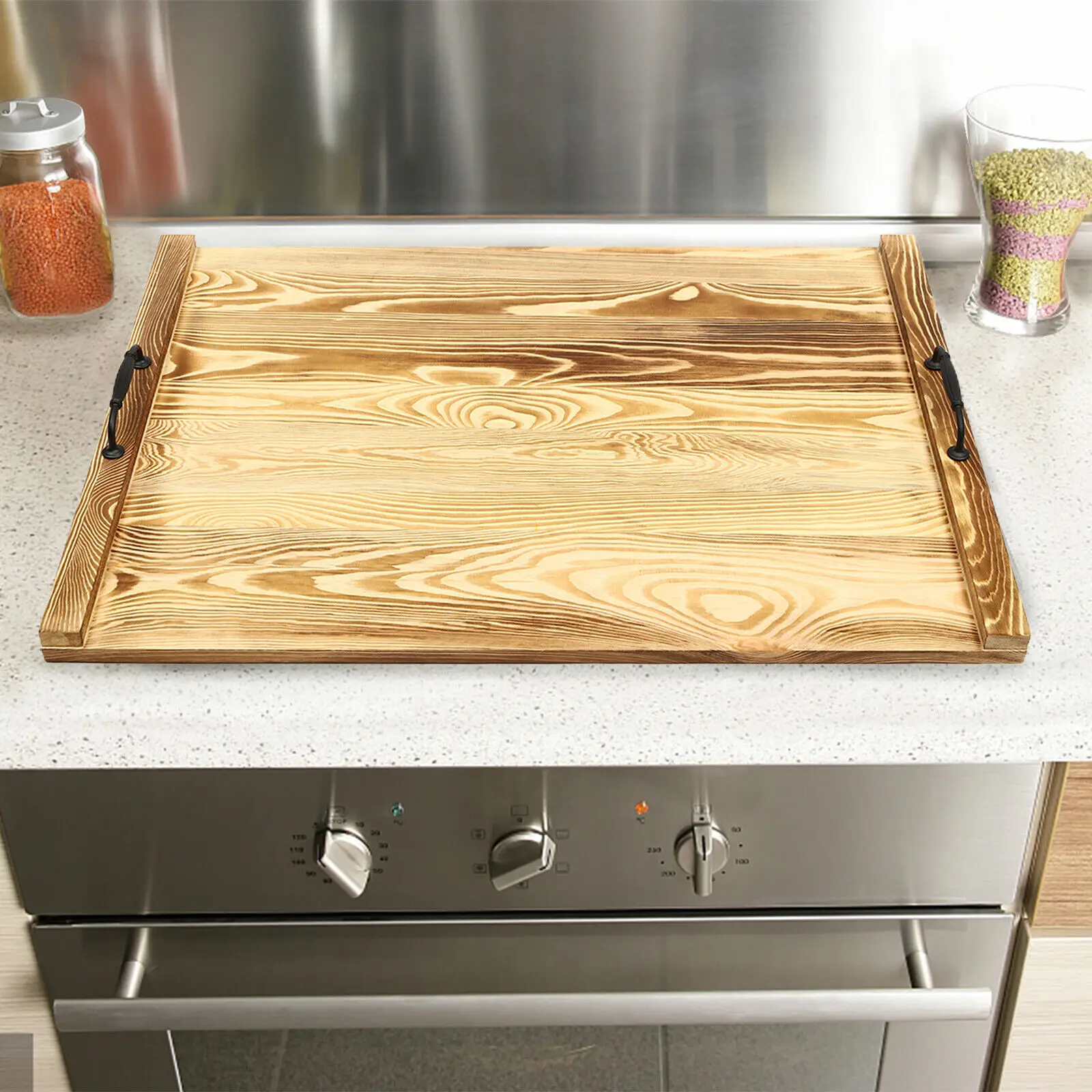 Noodle-Board-Stove-Cover-Pine-Wood-Stove-Top-Cover-fit-Electric-Stove ...