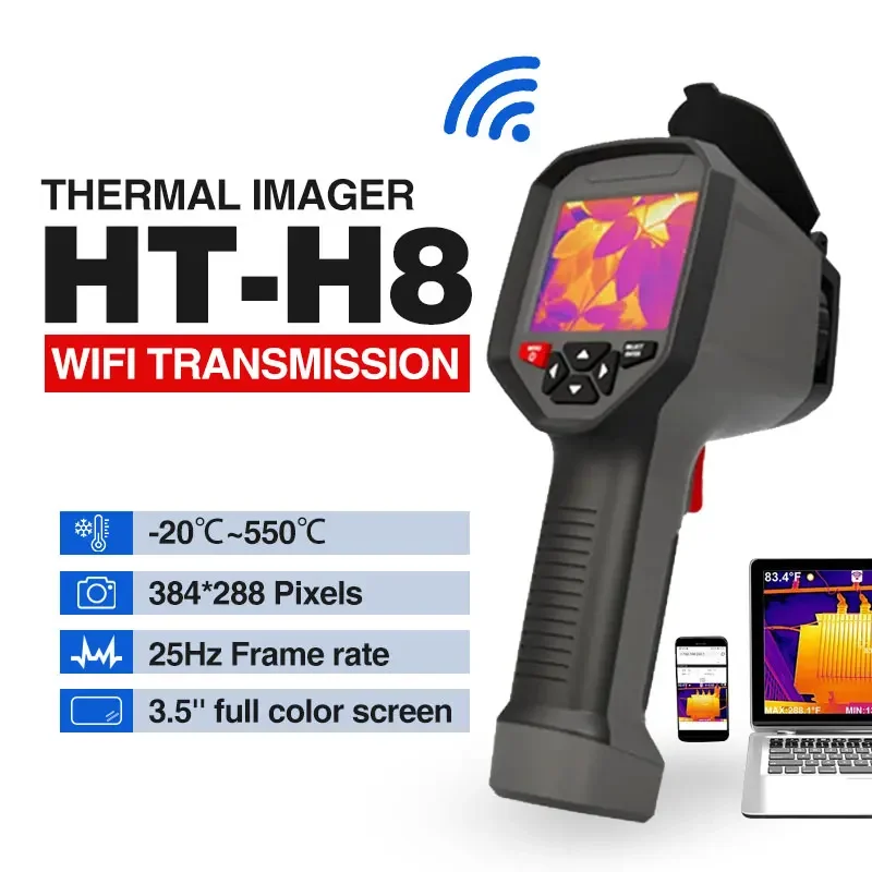 Digital Thermal Camera Handheld HT-H8 384x288 Thermal Imager Infrared ...