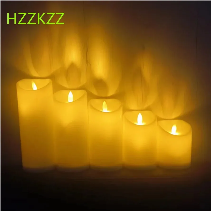 Flameless-Flickering-LED-Candles-Light-Flameless-Candles-Battery ...