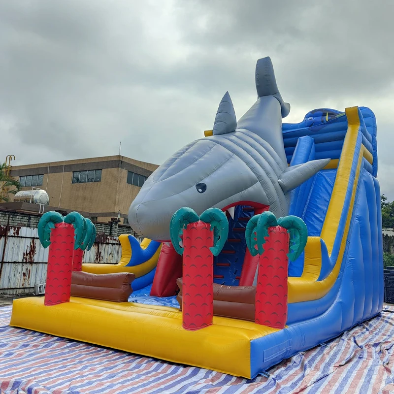 Hot Selling Children's Inflatable Trampoline Ocean Park Shark ...