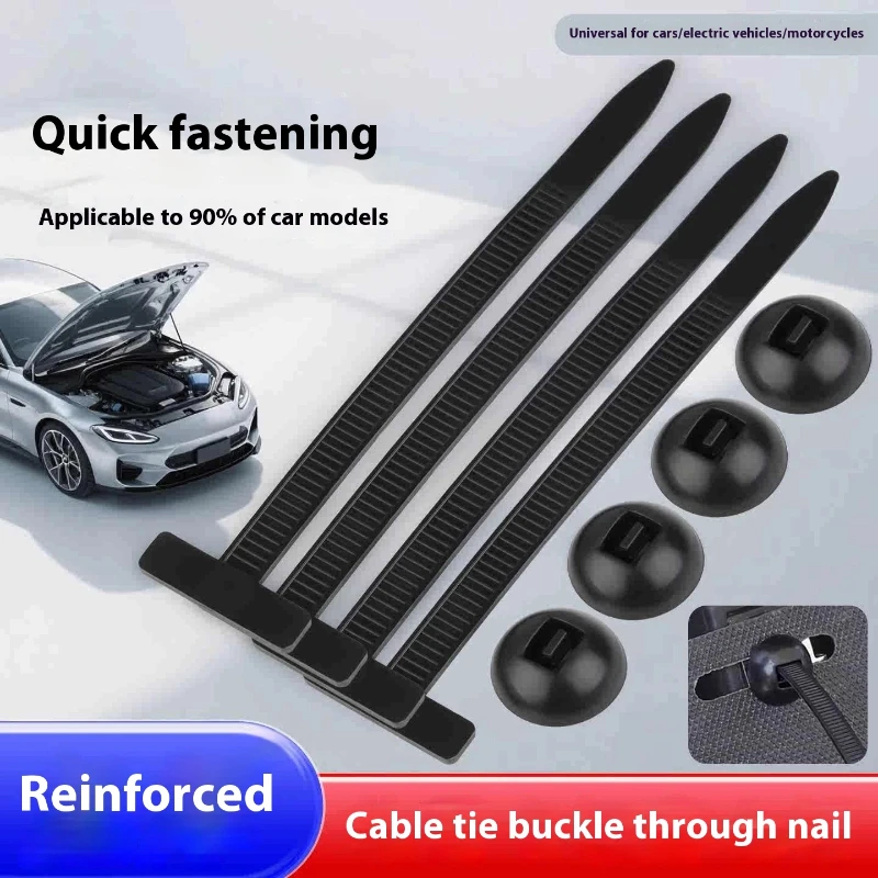 Multifunctional Nylon Cable Tie Snap Buckle Universal Penetration Nail ...