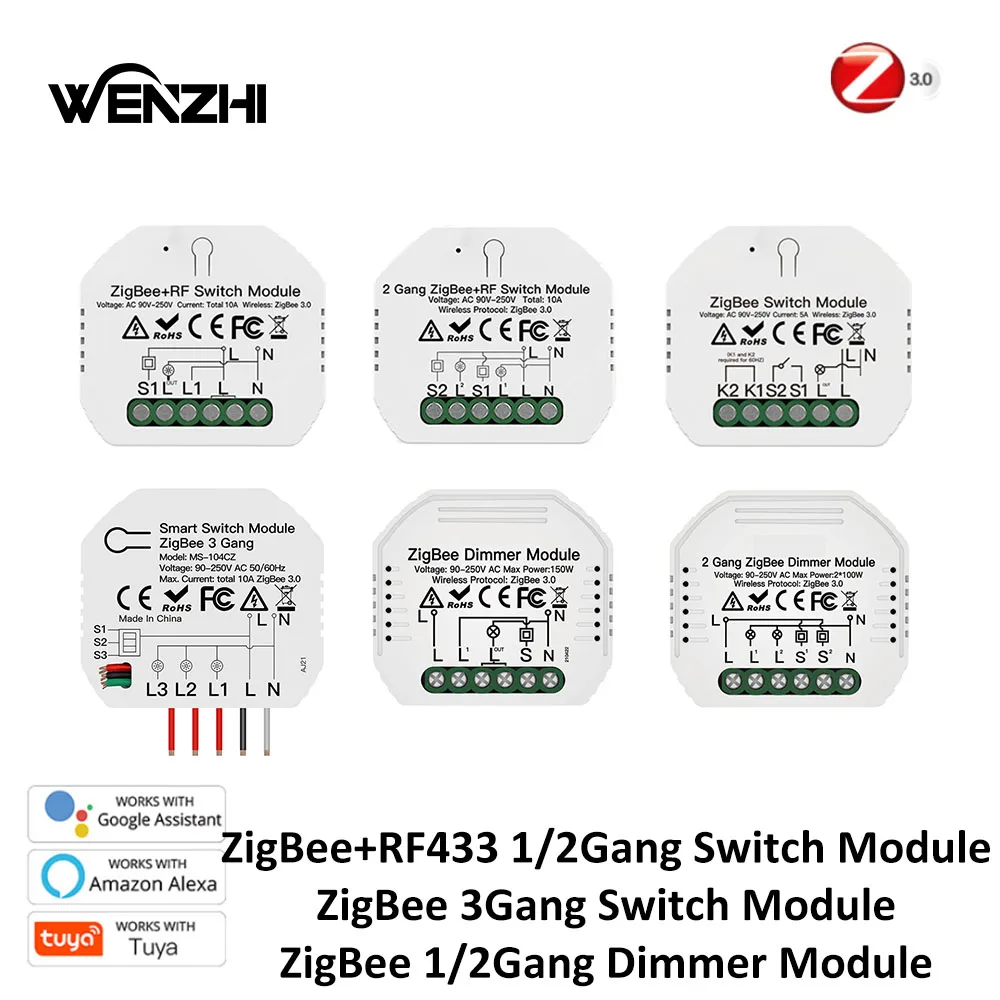 Light-Switch-Module-Zigbee-3-0-RF-433-Mhz-Dimmer-Relay-Automation ...