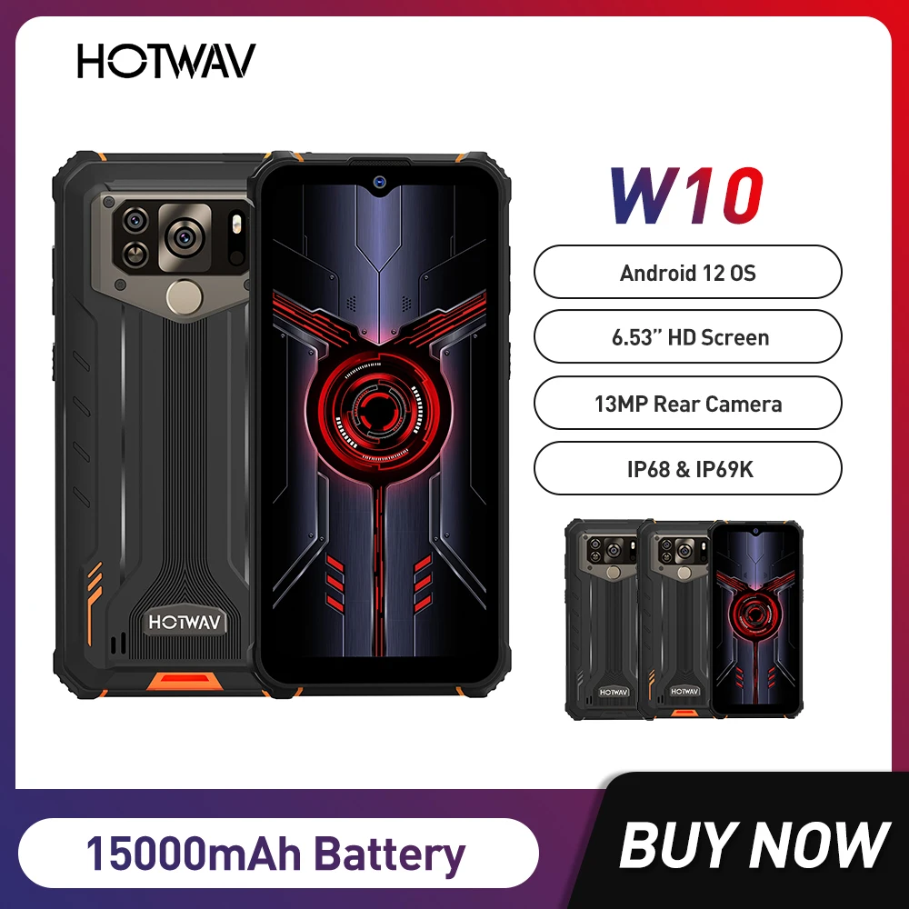 HOTWAV-W10-Rugged-Waterproof-Smartphones-4G-Android-12-0-13MP-Camera ...