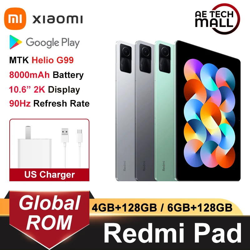 Xiaomi-tableta Redmi Pad Mi, ROM Global, android 64GB/128GB, MediaTek ...