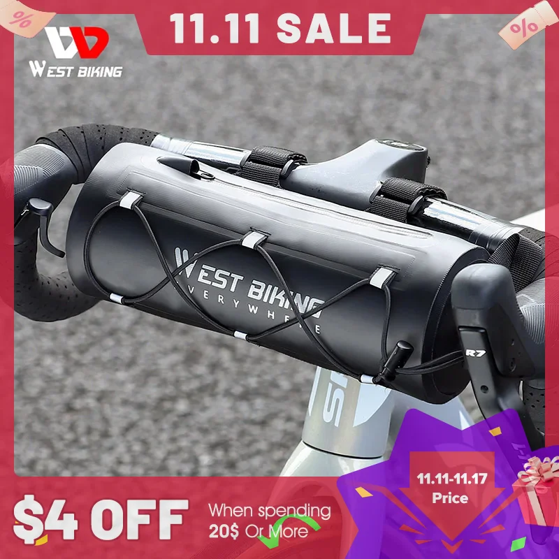 WEST-BIKING-Waterproof-Bicycle-Handlebar-Bag-Versatile-Top-Tube-Bag-PVC ...
